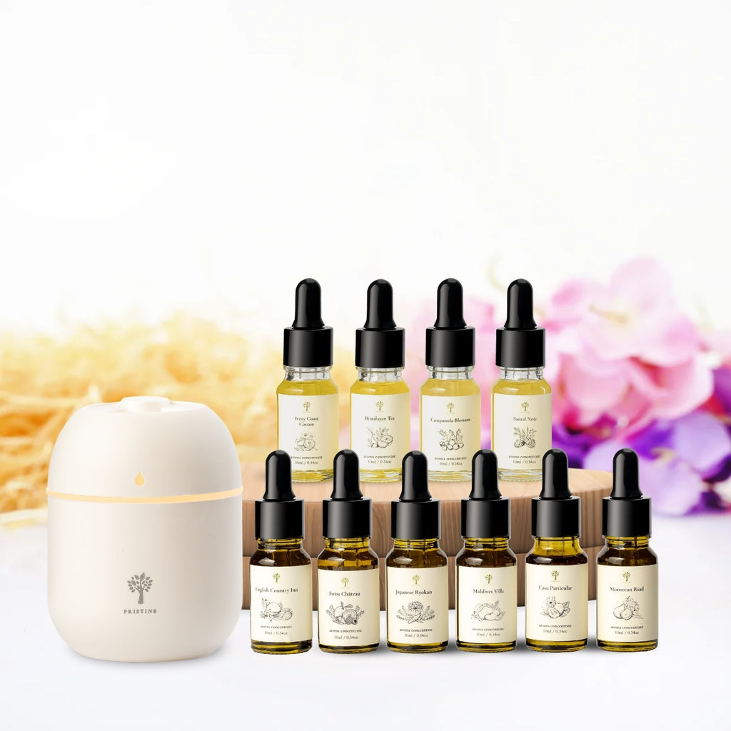 10-Pack Hotel Essential Oil Blend (Free Humidifier) | Pristine SG