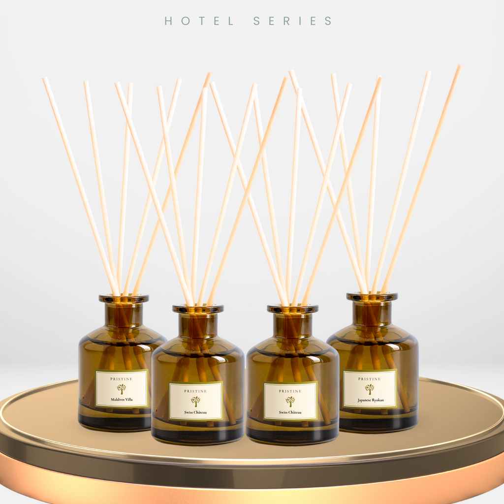 4-Pack Hotel Scent Reed Diffuser Bundle (50ml) | Pristine SG